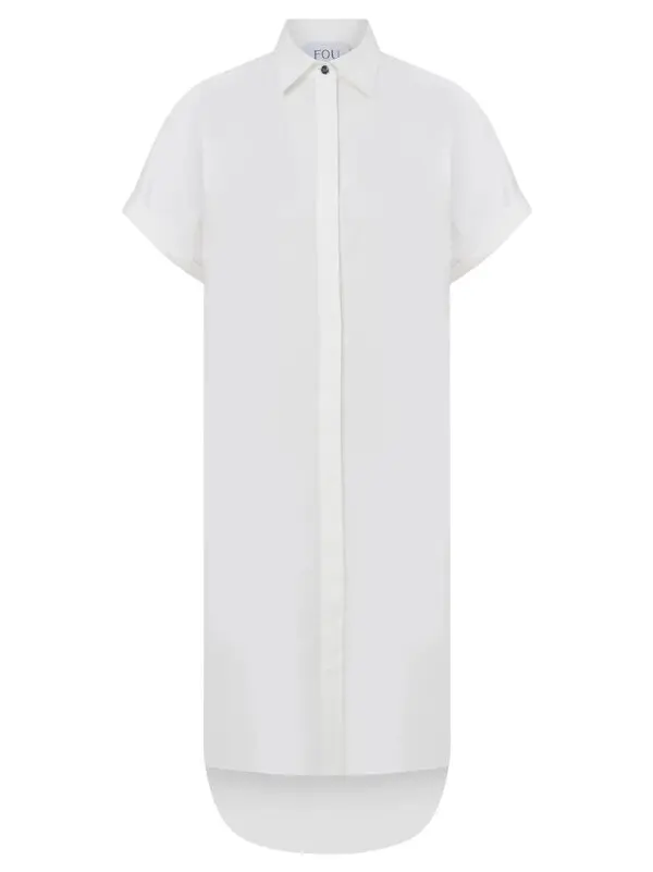 FOU PARIS Faye Shirt Dress - White