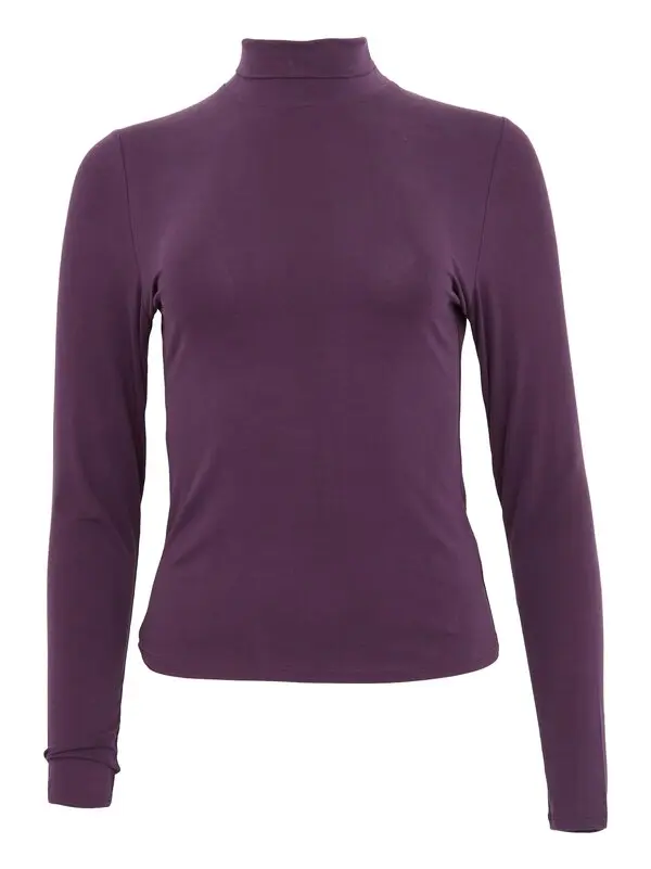 LORDS OF HARLECH Knit Turtleneck Top - Purple