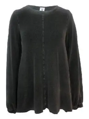 FROCK TALES Guru Flared Top With Blouson Sleeves - Grey