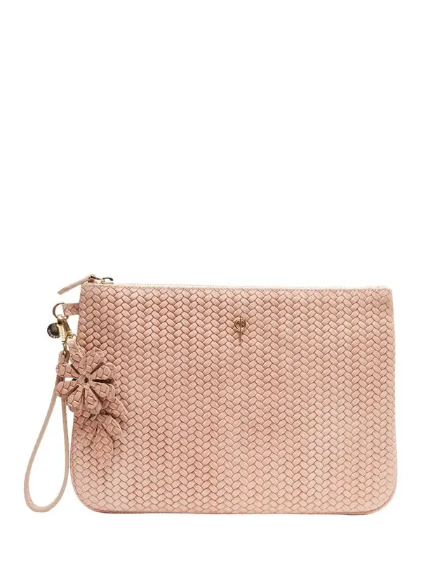 OTRERA Braided Leather Clutch - Pink