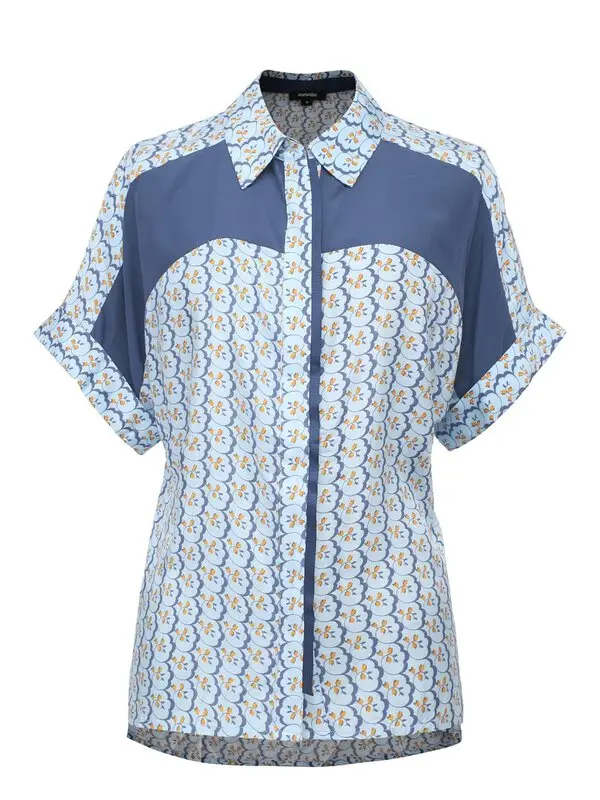 SMART AND JOY Geometric Print Shirt - Blue