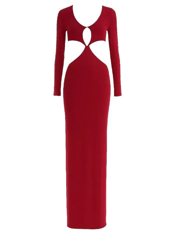 MAISON DE GALA Linda Midi Dress - Red