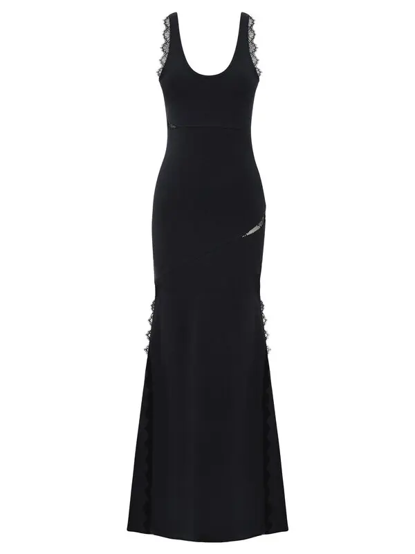 PCFG Fitted Maxi Dress With Straps - Black