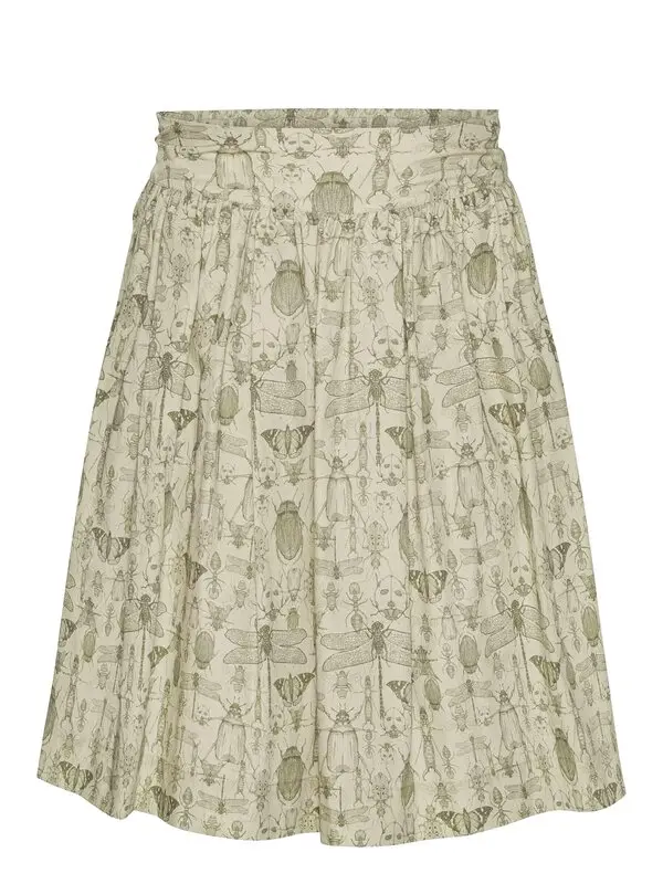 GROBUND Svala Skirt With Beetle Print - Green