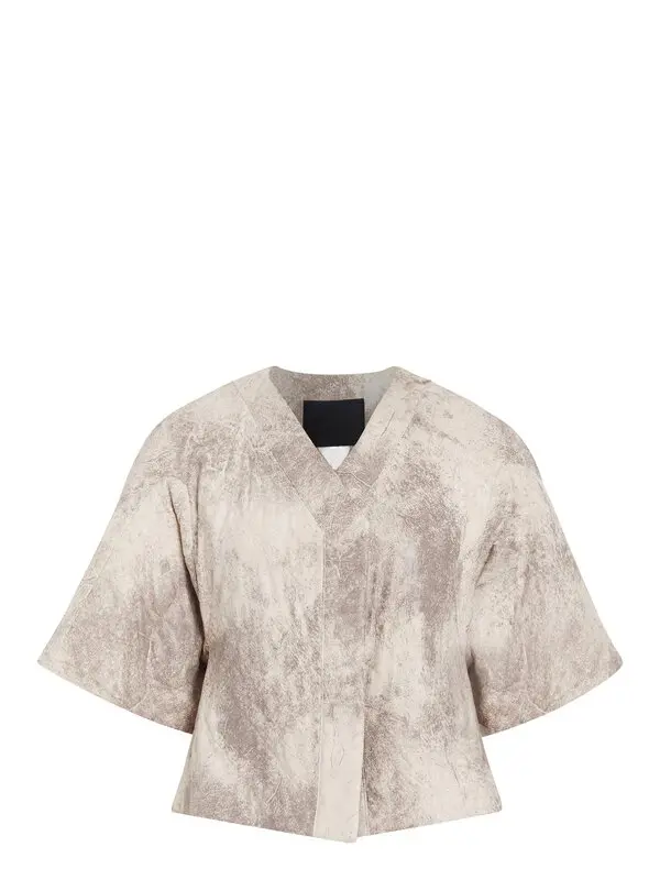 NIRAN Padded Cropped Jacket - Grey