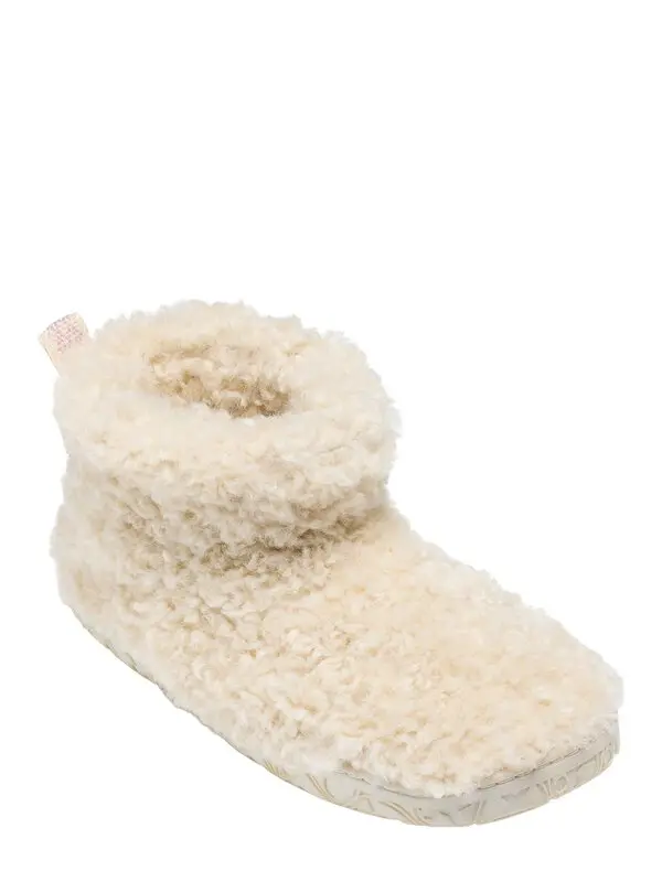 BEDROOM ATHLETICS Lauren Borg Fleece Ankle Slipper Boots - White
