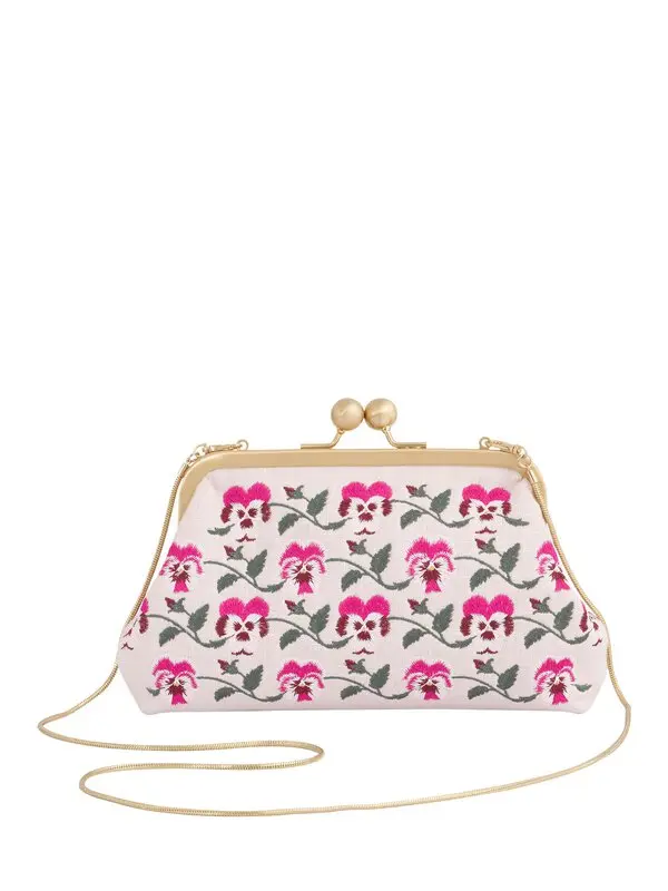 FABLE ENGLAND Pansy Victoriana Clutch - Pink