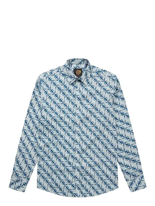 GRESHAM BLAKE Frog Skeleton Shirt - Blue