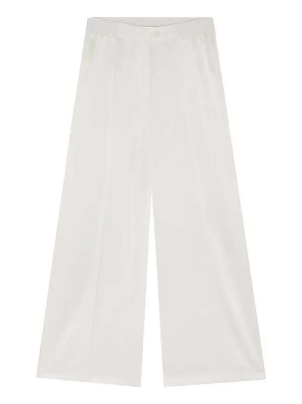 THE SUMMER EDIT Lexi Silk Trousers - White