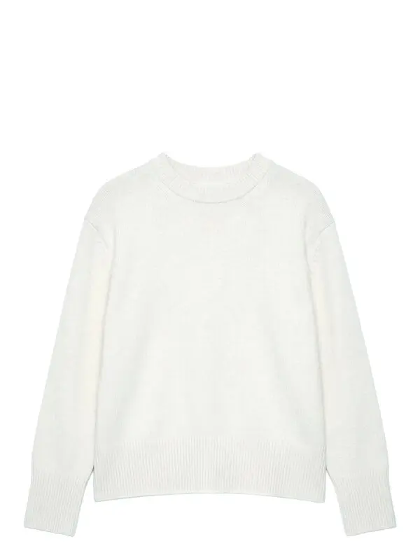 ZENZEE Cashmere Crewneck Sweater - White