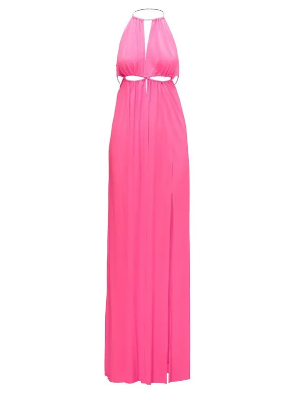 NISSA Embellished Backless Maxi Dress - Pink