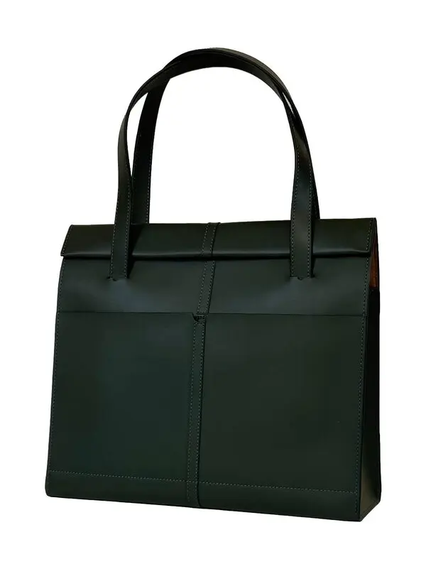 GODI. Top Handle Leather Bag - Green