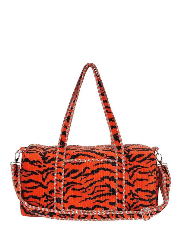 CYC Velvet Tiger Weekender - Orange/black