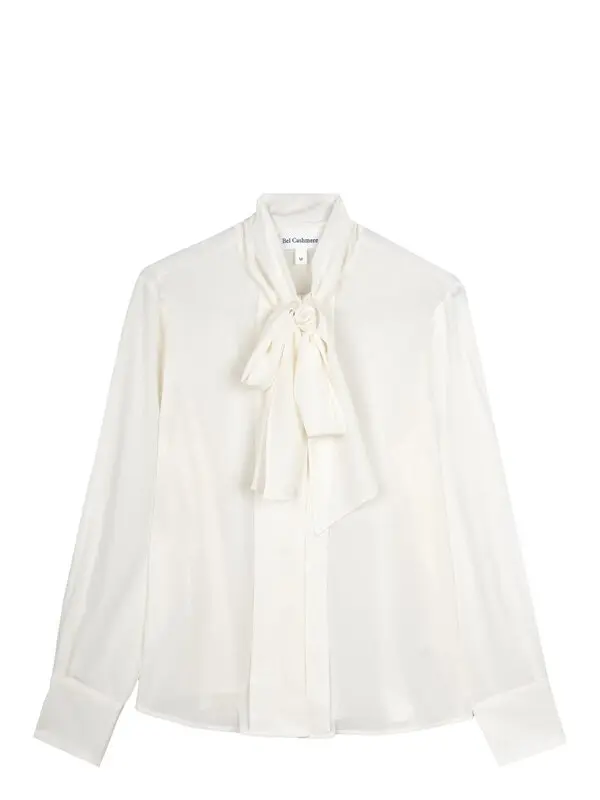 BEL CASHMERE Carmen Blouse - White