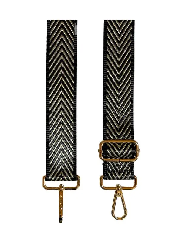 APATCHY LONDON Woven Bag Strap - Black/yellow