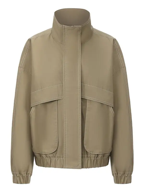 FRONT ROW SHOP Parachute Jacket - Green