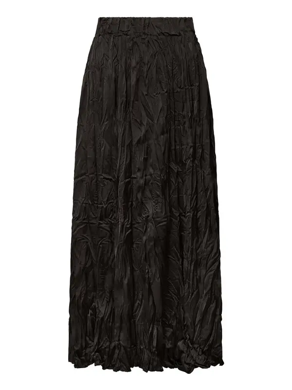 JAMES LAKELAND Crinkled Maxi Skirt - Black