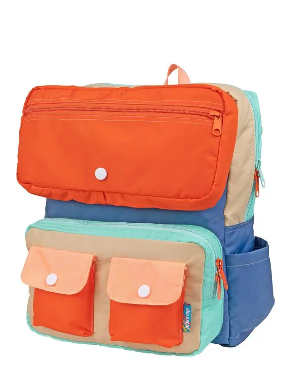 MOKUYOBI Faux Roll Top Backpack - Blue