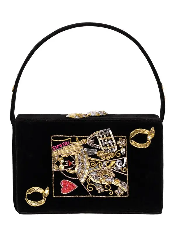 SIMITRI Poker Clutch - Black/gold