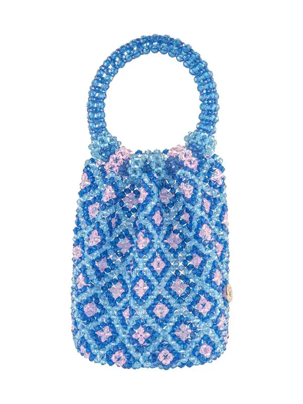 TILLIE BEADS Bubblegum Splash Bucket Bead Bag - Blue