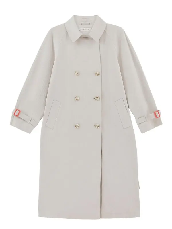 SAINT ONE CO. Idols Long Trench Coat - Orange