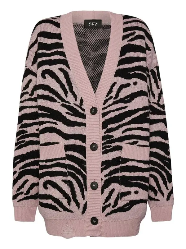 SVETA MILANO Georgia Merino Wool Cardigan - Pink
