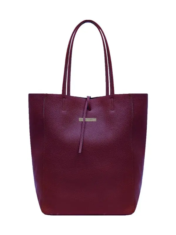 BETSY & FLOSS Milan Tote Bag With Tie Closure - Silver