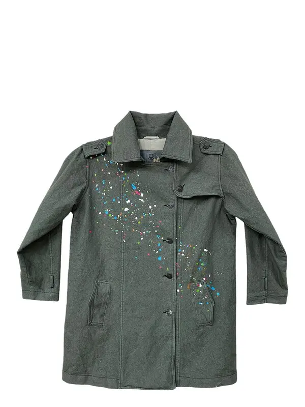 ZASTASTUDIO Oversized Tie Dye Denim Jacket - Green