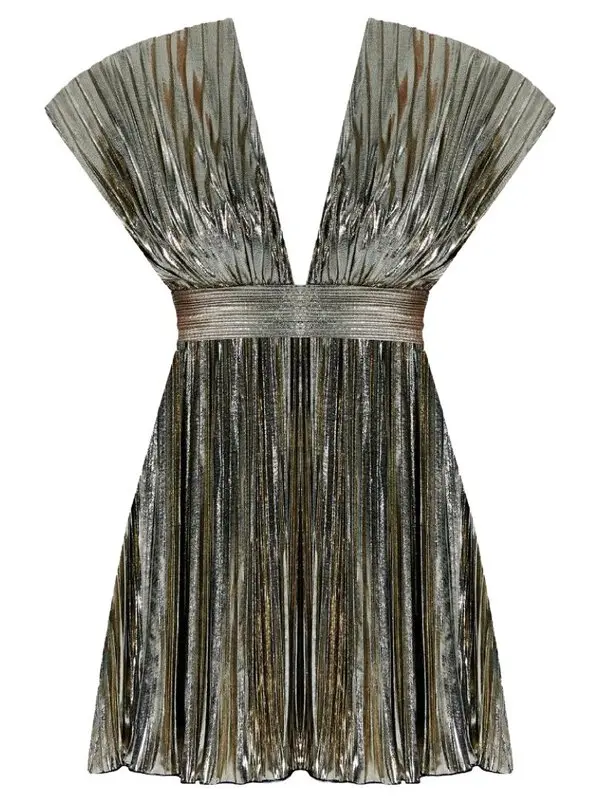 NUR KARAATA Eden Mini Dress - Gold
