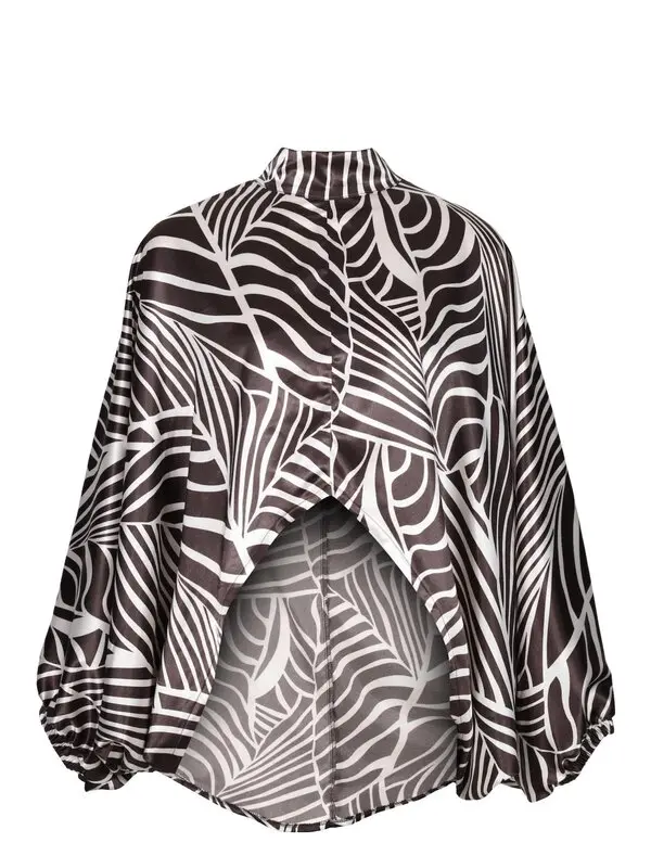 LIONESS BY TF Palm Leaves Print Tunic - Brown