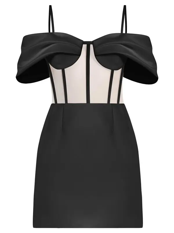 TIA DORRAINE Belle Of The Ball Mini Dress - Black