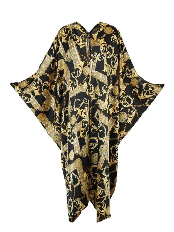JENNAFER GRACE Filigree Caftan Dress - Black