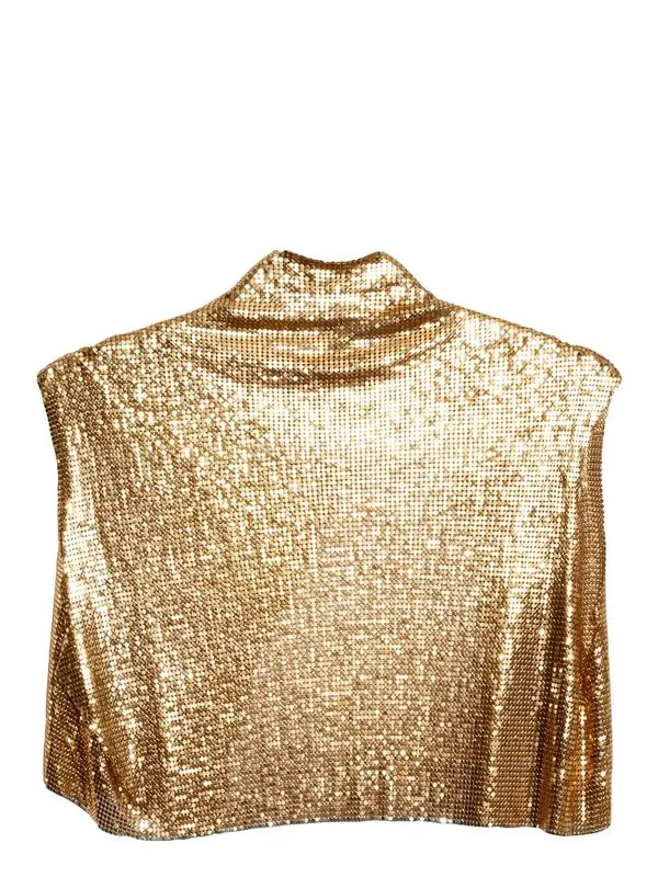 PALOMA LIRA Metal Crop Top - Gold