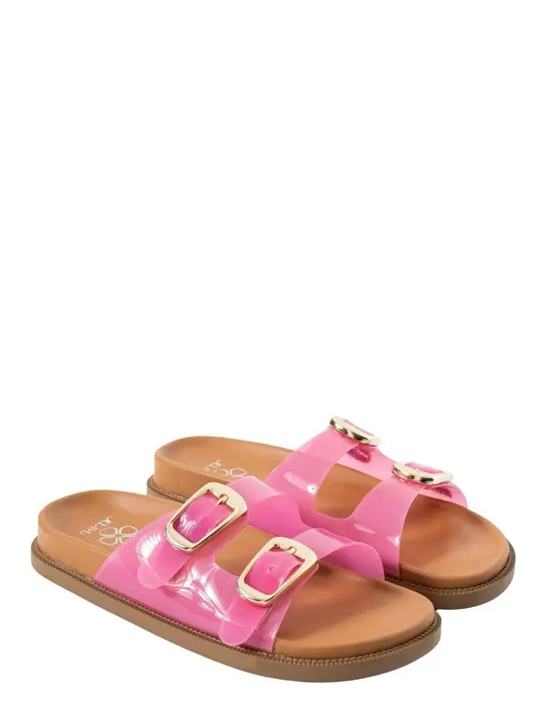 JELAVU Triple Strap Sandals - Pink