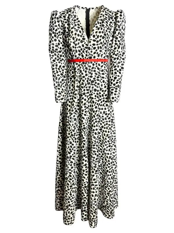 COUTURE TO YOUR DOOR Animal Print Maxi Dress - Black/white