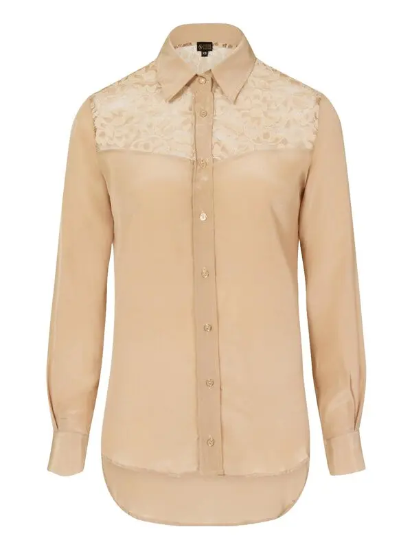 SOPHIE CAMERON DAVIES Classic Silk Shirt - Beige