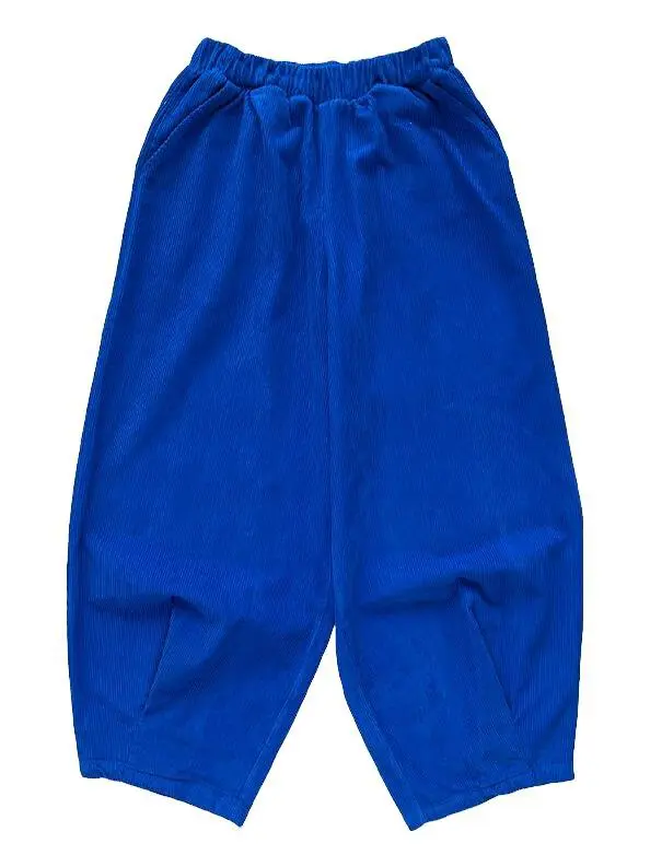 MABLI Corduroy Barrel Pants - Blue