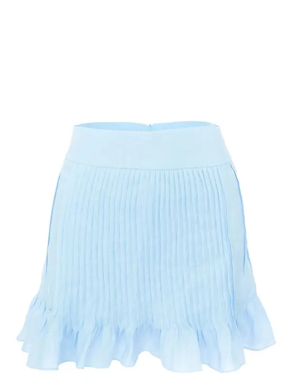 UNDERFLIRTY Breeze Linen Skirt - Blue