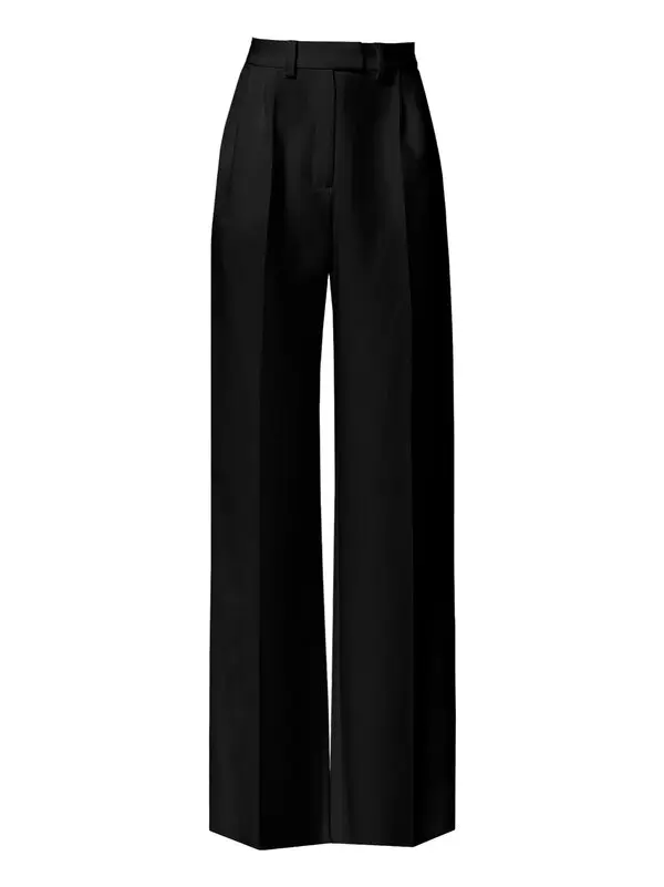 ANGELIKA JOZEFCZYK High-waisted Wide-leg Sanremo Trousers - Black
