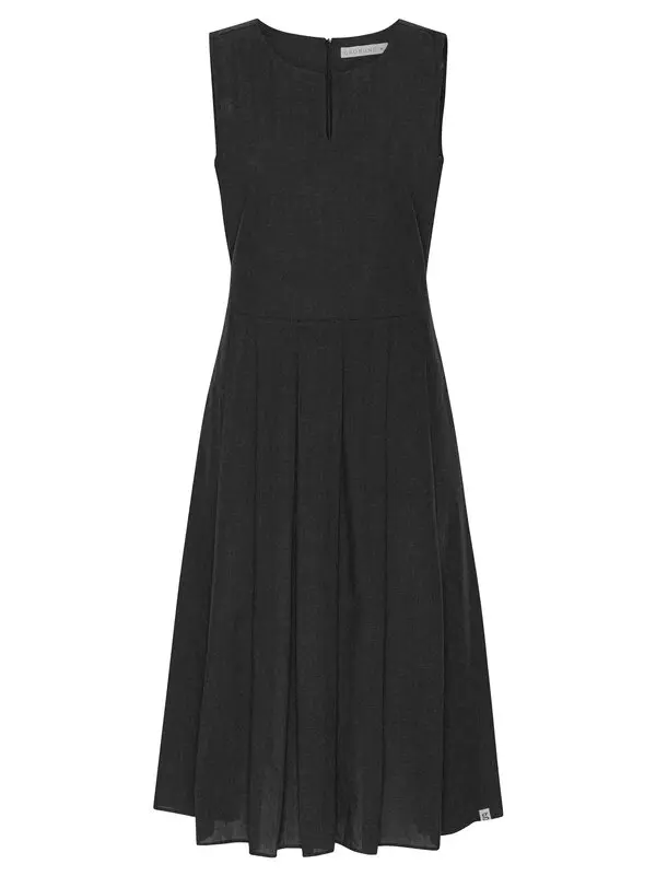 GROBUND Christiane Organic Cotton Midi Dress - Grey