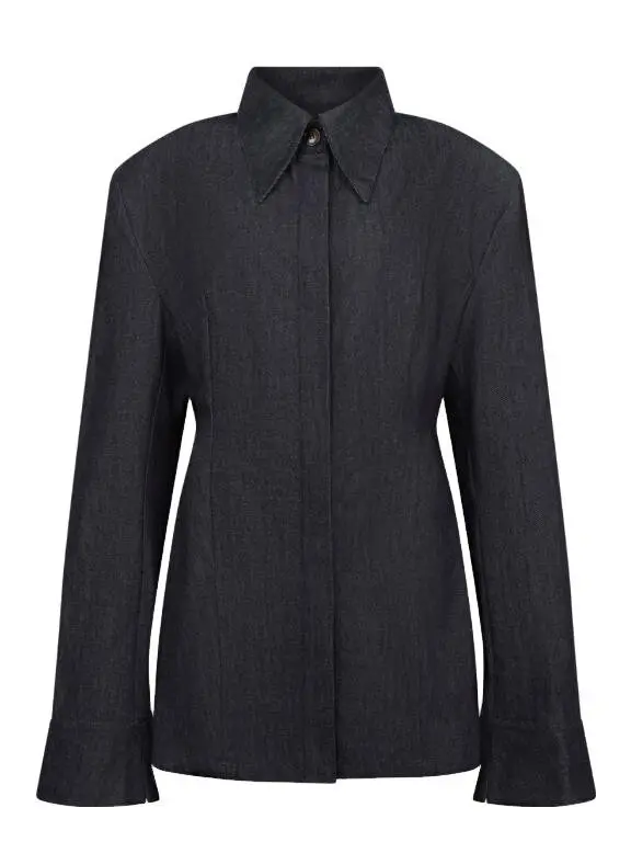 EENK Kairos Dark Denim Blazer Dress - Blue