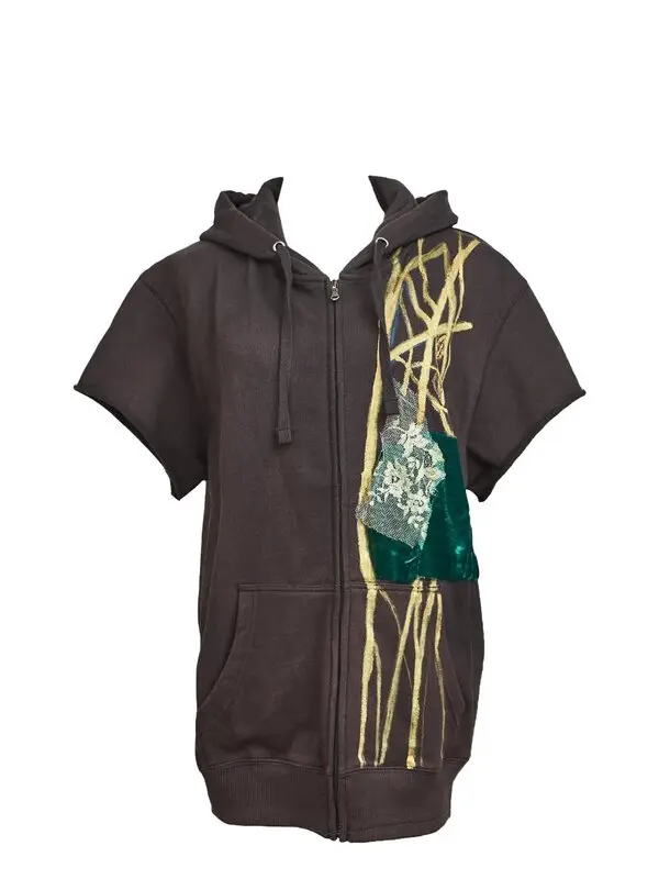 SANIYA KHAN Filigree Hoodie - Black