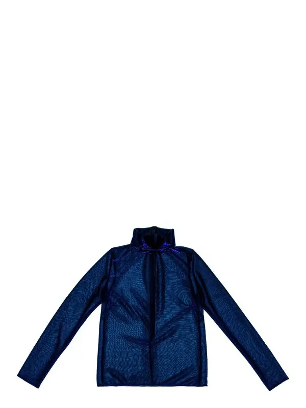 TRAMP IN DISGUISE Vanora Turtleneck Top - Blue