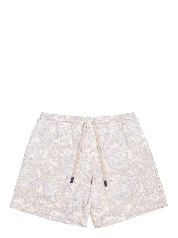 LORDS OF HARLECH Paisley Interlock Shorts - White
