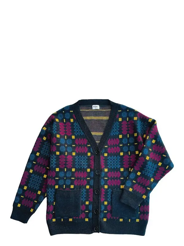 MABLI Carthen Cardigan Fireworks - Black/blue