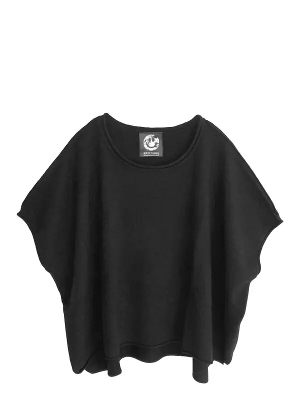 ZENZEE Cashmere Capelet Top - Black