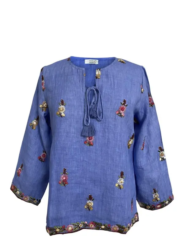 JOSHI Peasant Top - Blue