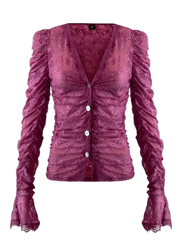 OW Audrey Lace Cardigan - Purple