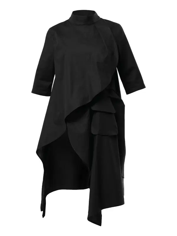 METAMORPHOZA Asymmetric Loose Shirt - Black