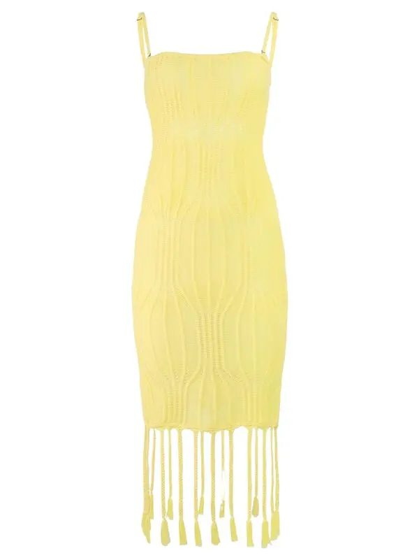 MORRATO BALI Agnes Knit Midi Dress - Yellow